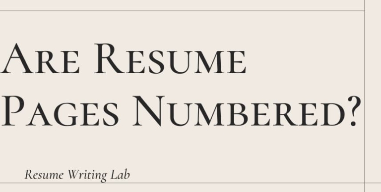 Should Resume Pages Be Numbered? - Resume Writing Lab